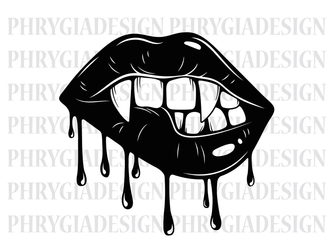 Vampire Lips Svg , Lips Svg , Vampire Svg , Halloween Svg , Dripping ...