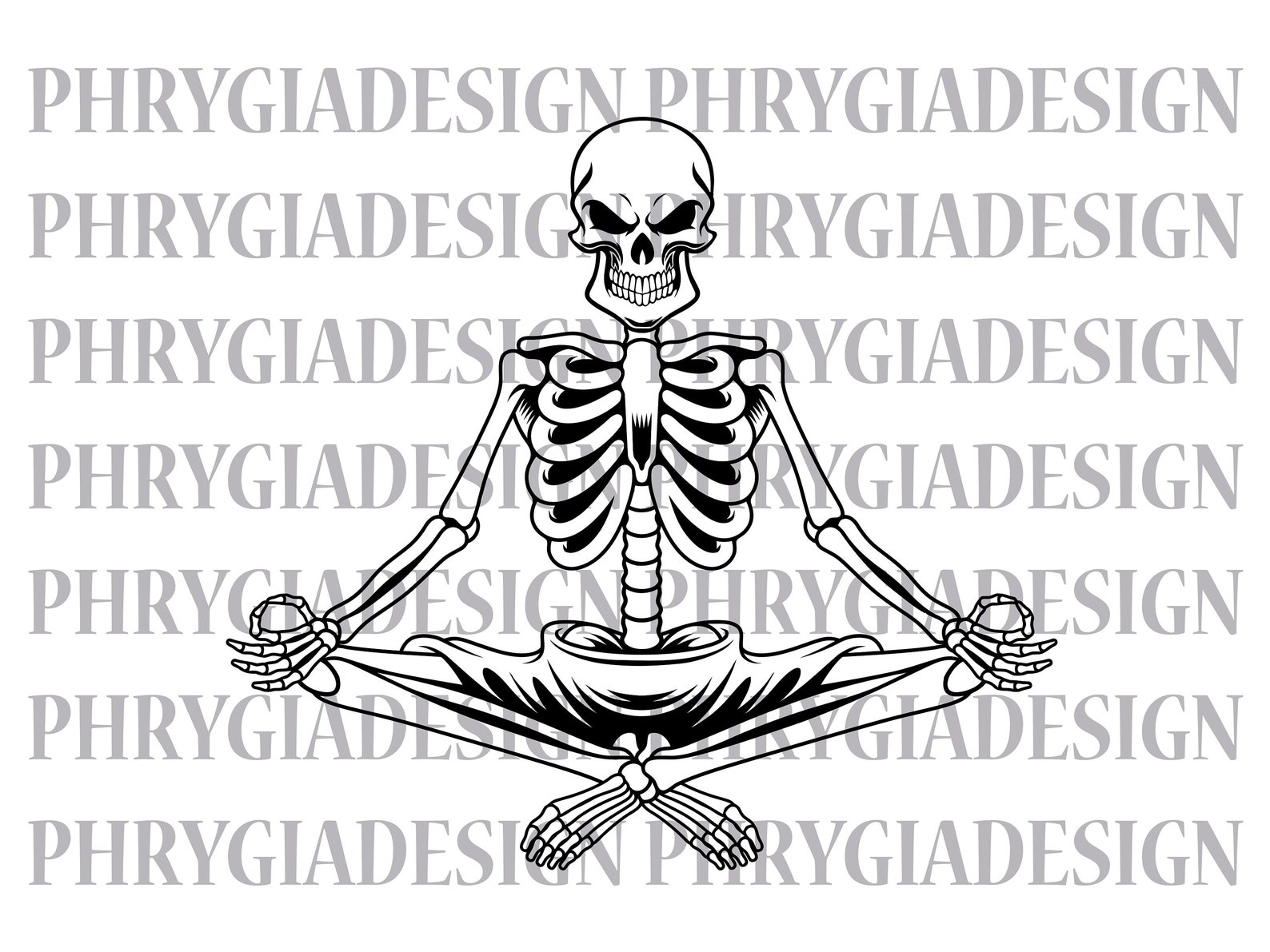 Meditating Skeleton Svg , Yoga Svg , Namaste Svg , Meditate Meditation ...