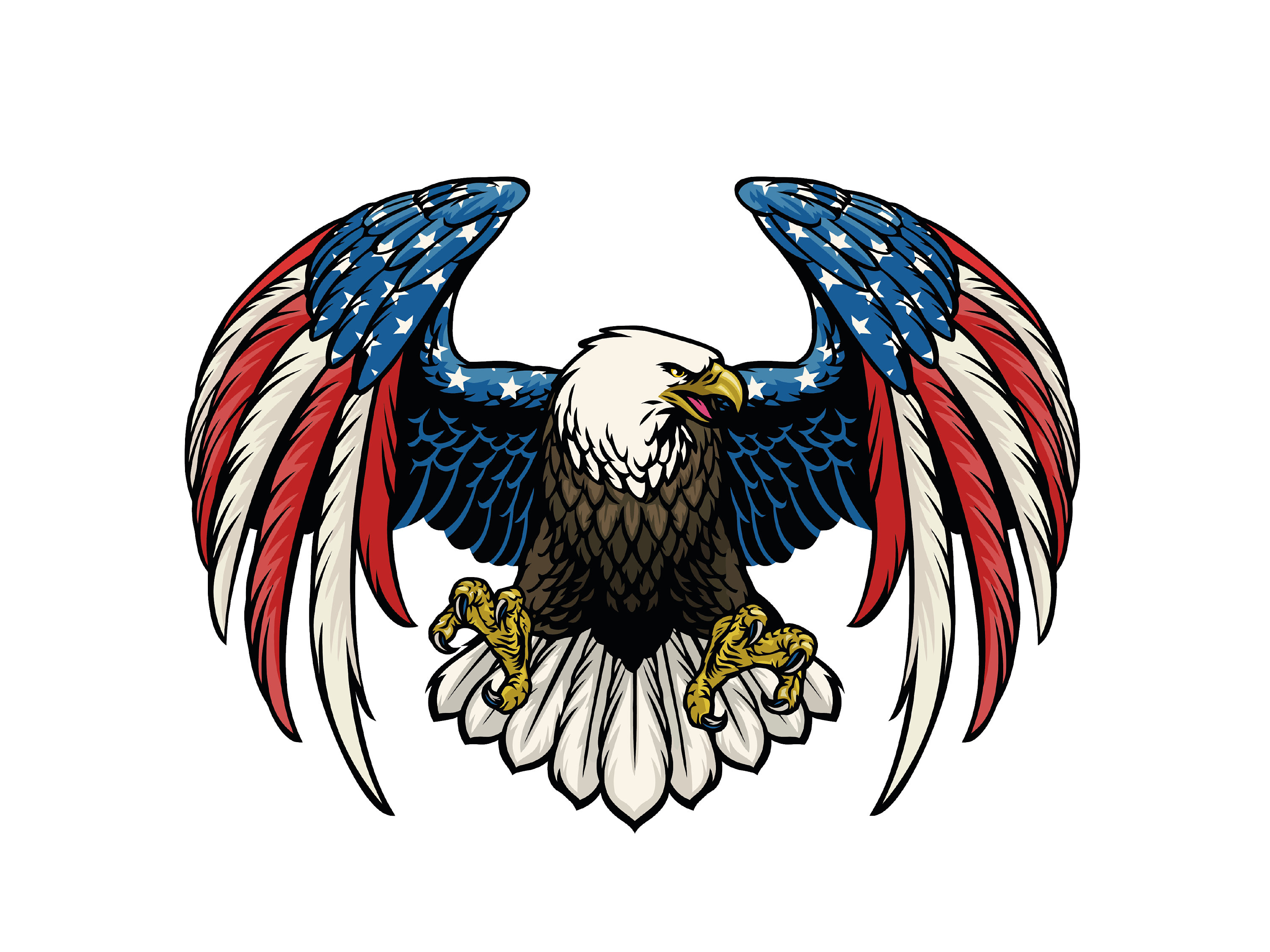 American Flag Eagle Png American Eagle, Soaring, Symbol, Nature, Bird