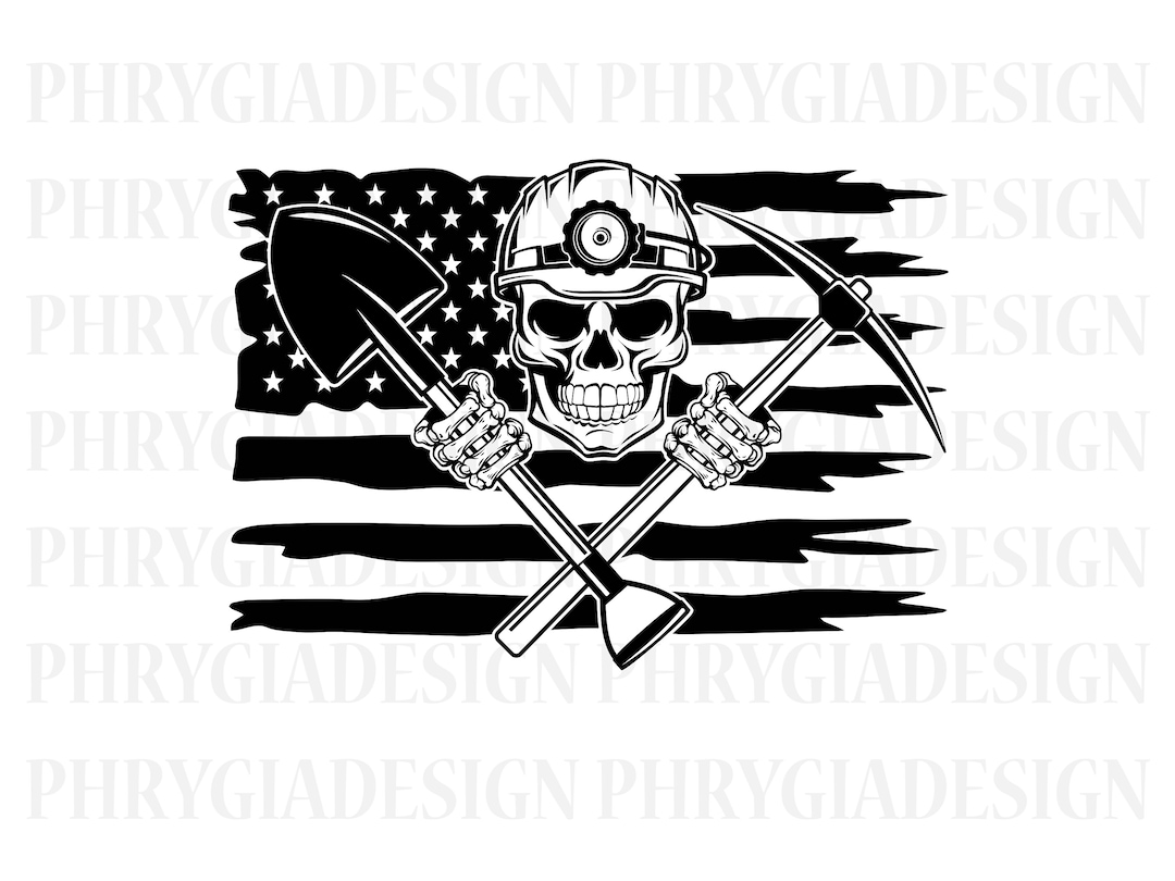 Coal Miner Skull Svg Png , Mining Skull Svg , Skull Svg , Miner Svg ...