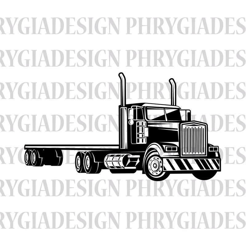 Semi Truck Svg - Etsy