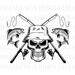 Skull Fisherman Svg , Skull Fishing Svg , Fisherman Shirt Svg , Fishing ...