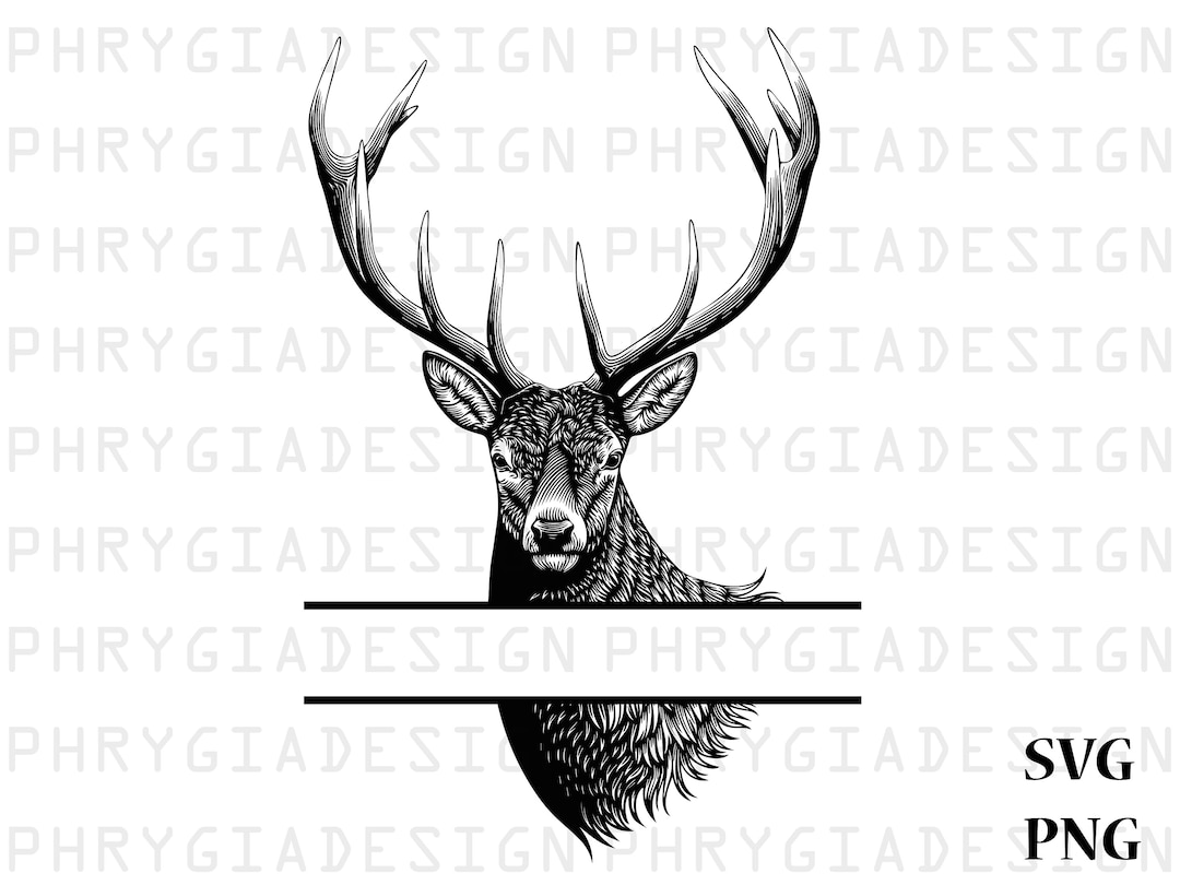 Deer Split Monogram Svg Png , Deer Svg , Deer Svg , Hunting Svg ...