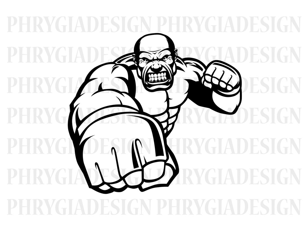 Fighter Svg , Fighting Svg , Sports Knockout Fighter Fight Punch ...