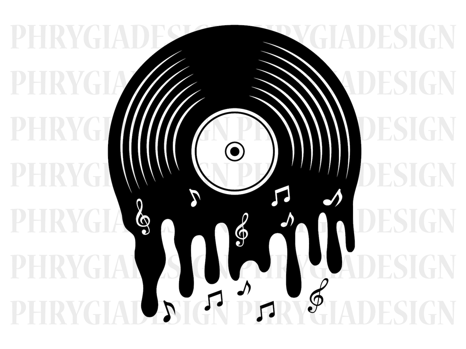 Dripping Vinyl Record Svg , Music Svg , Vinyl Record Svg , Dj Decal ...