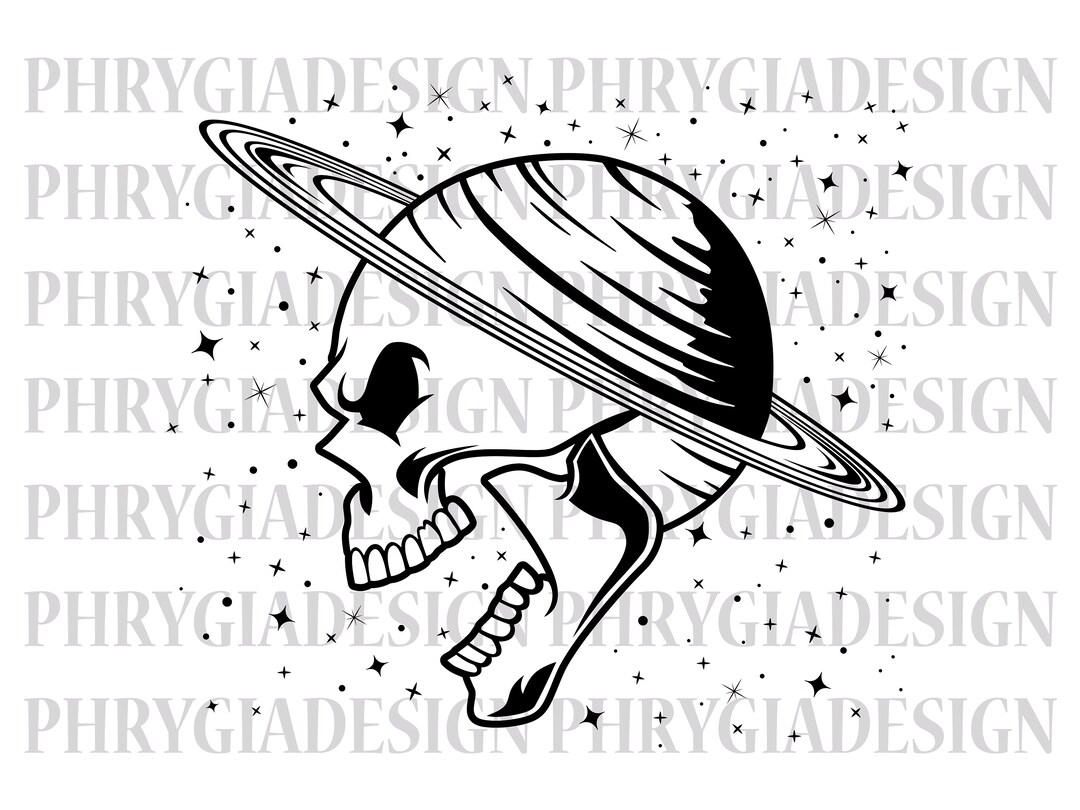Skull Planet Svg , Saturn Svg , Planet With Rings Svg , Space Svg ...