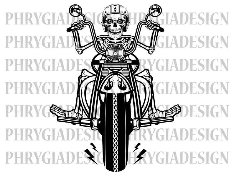 Motorcycle Rider Svg Png Skull Biker Svg Skeleton Rider - Etsy