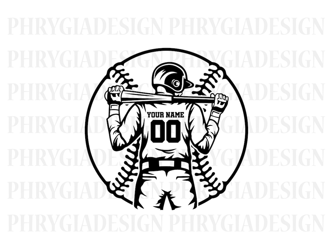 Baseball Player Svg , Personalized Name Svg , Baseball Cutfile ...