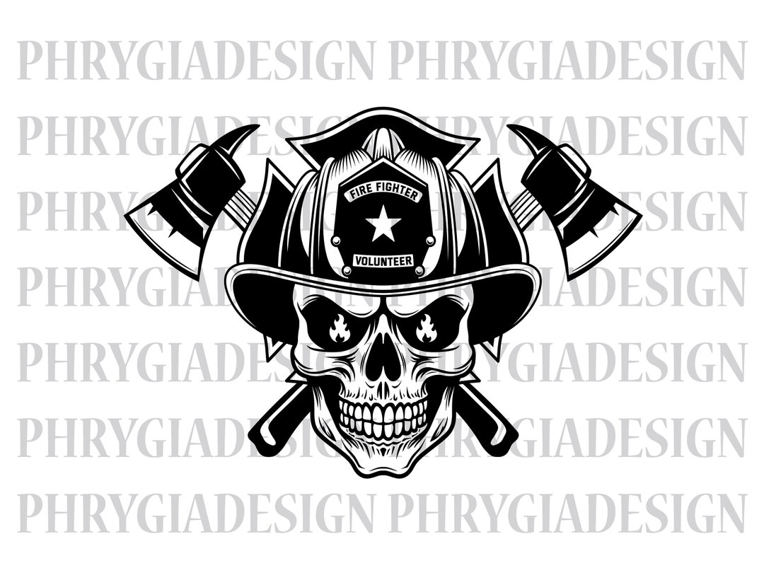 Firefighter Skull Svg Png , Fireman Svg , Firefighter Svg , Firefighter Shirt Svg , Firefighter ...