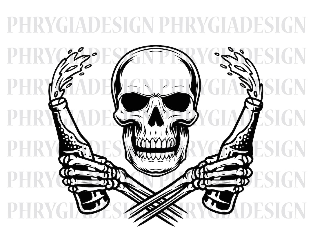 Skeleton Beer Svg , Skeleton Drinking Beer Svg , Beer Svg , Beer Bottle ...