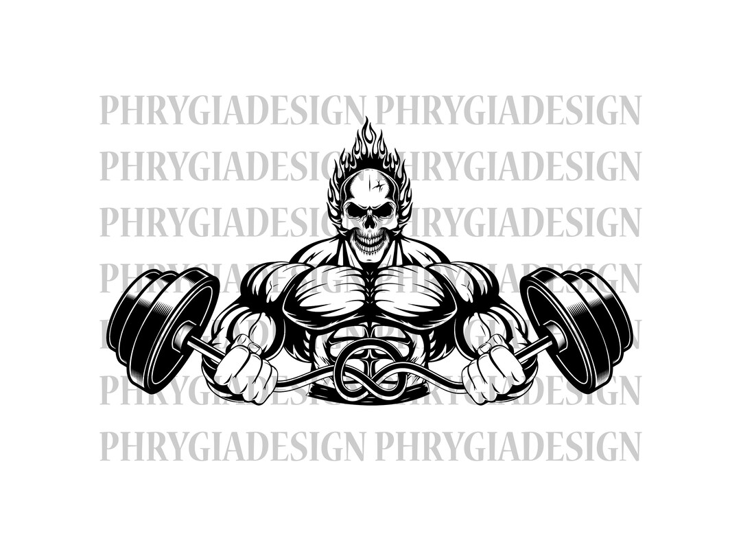 Skeleton Bodybuilder Svg Png , Body Builder Svg , Bodybuilding Svg ...