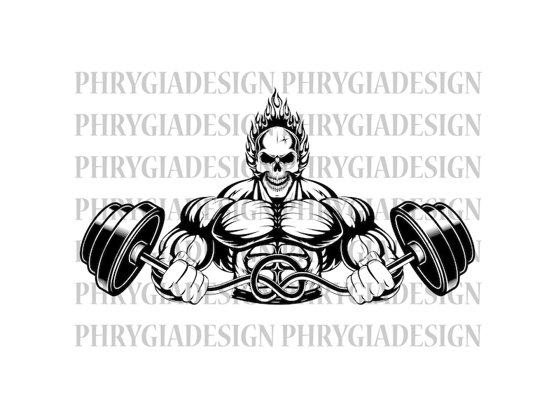 Skeleton Bodybuilder Svg Png , Body Builder Svg , Bodybuilding Svg ...
