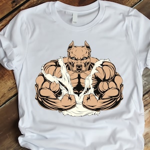 Pitbull Body Builder Svg Png , Muscle Man Svg , Gym Svg , Biceps Svg ...