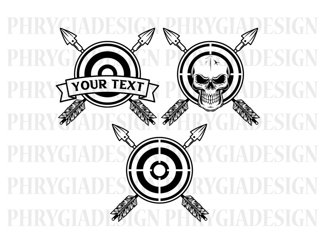 Archery Target Svg , Skull Archery Svg , Archery Svg , Arrow Svg ...