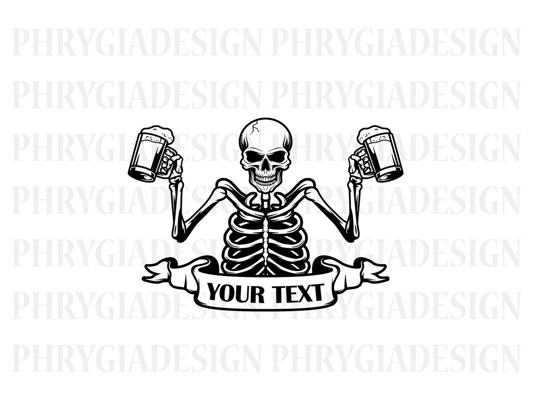 Skeleton Beer Svg Png , Beer Svg , Skeleton Drinking Beer Svg , Beer ...