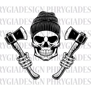 Lumberjack Skull Svg Png , Logging Svg , Skull Svg , Wood Cutter Svg ...