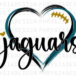 Jaguars Hearts Svg , Football Svg , Football Hearts Svg , Jaguars Svg ...