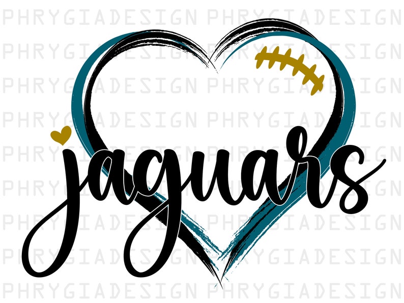 Jaguars Hearts Svg , Football Svg , Football Hearts Svg , Jaguars Svg ...