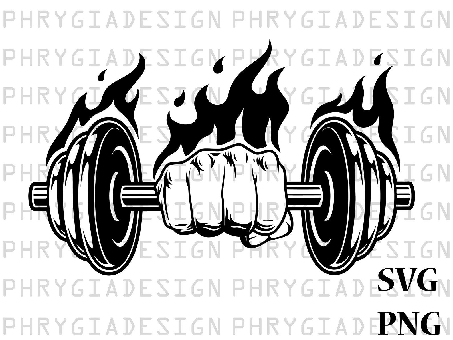 Dumbbell Svg Png Barbell Svg Gym Svg Workout Crossfit - Etsy