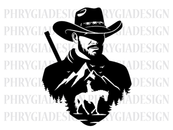 Silueta De Vaquero Mexicano