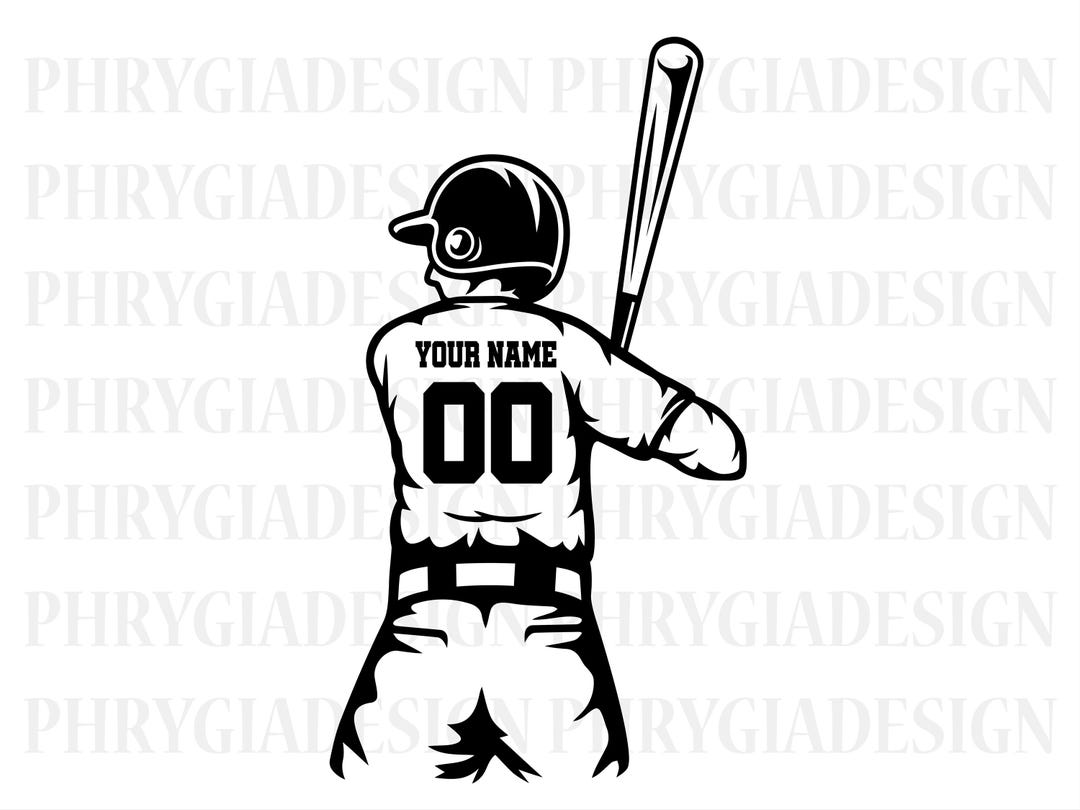 Baseball Player Svg , Personalized Name Svg , Baseball Dad Svg ...