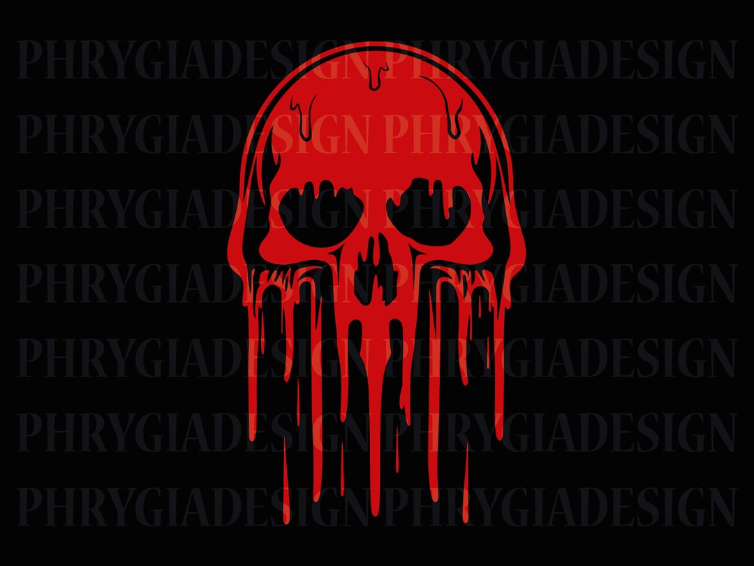 Dripping Skull Svg , Skull Head Svg , Skull Svg , Skeleton Svg , Skull ...