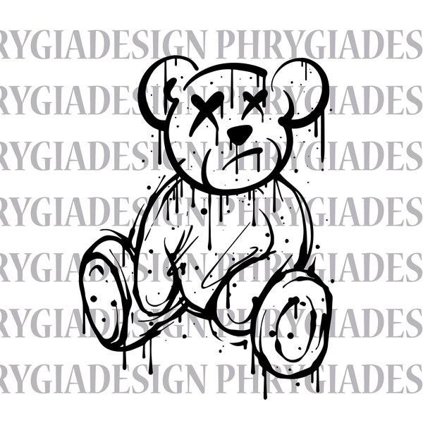 Teddy Bear With X Eyes - Etsy