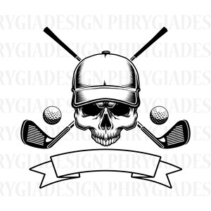 Golf Skull Svg Png , Golf Svg , Skull Svg , Golf Clipart , Golf Master ...
