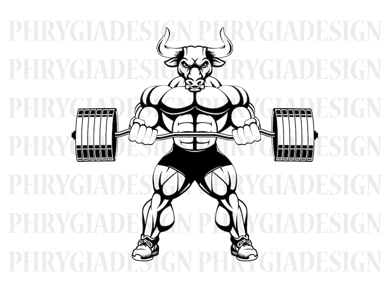 Bull Bodybuilder Svg , Muscle Man Svg , Biceps Svg , Bodybuilding ...
