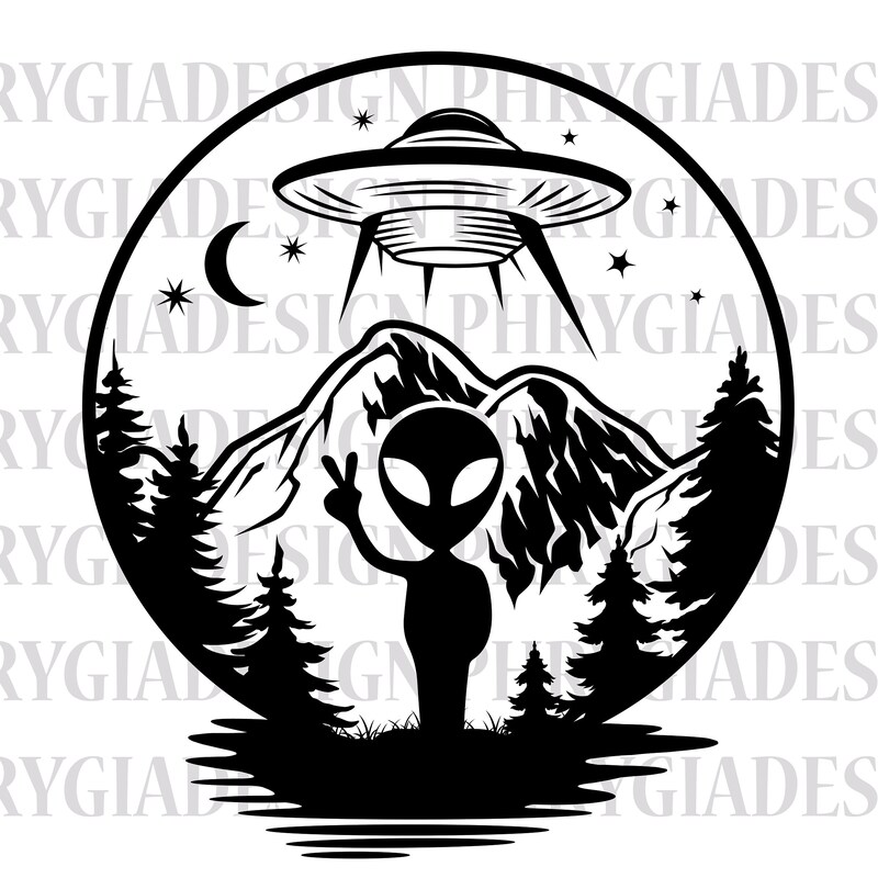 Alien Svg - Etsy