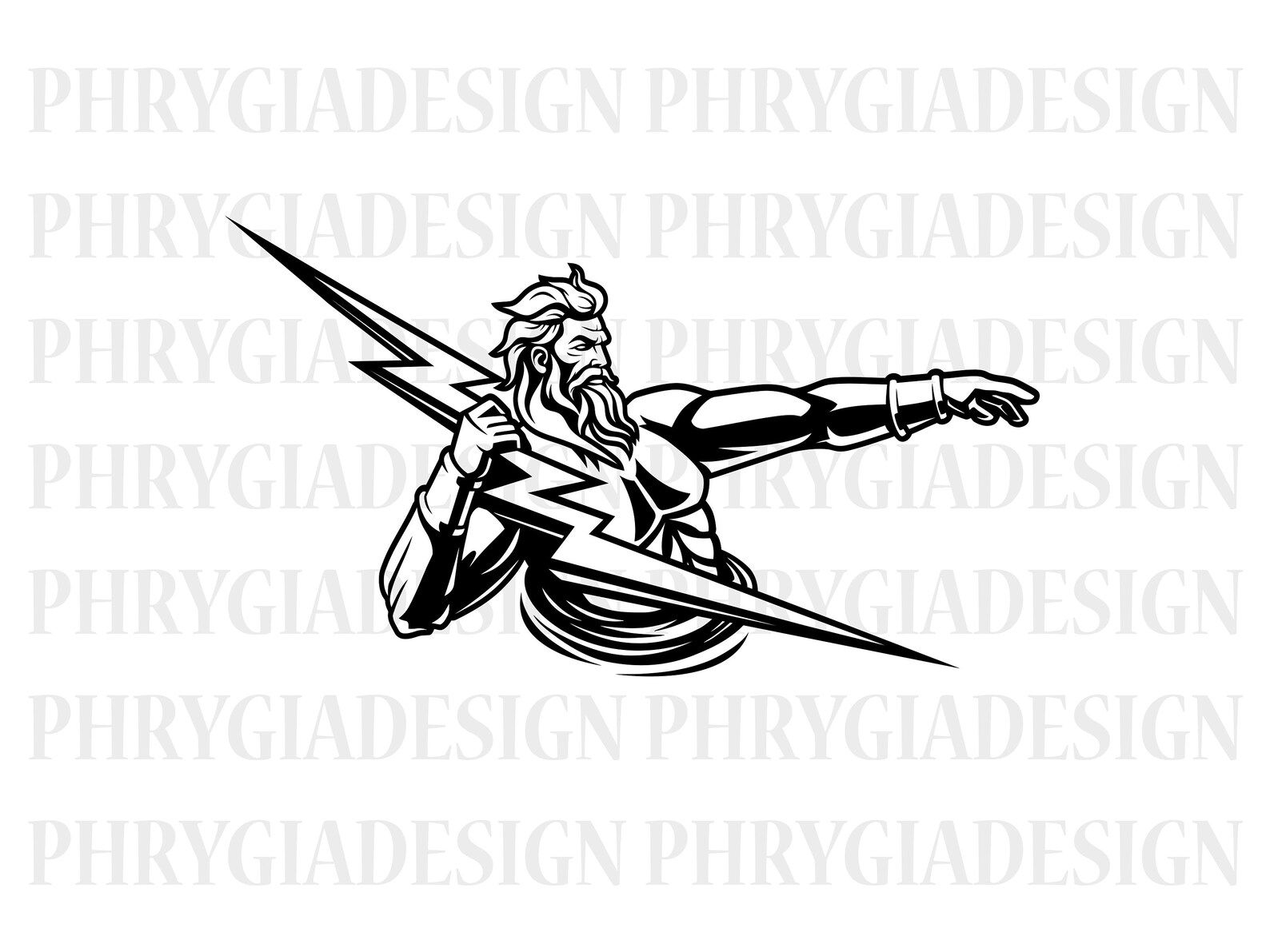 Zeus Svg , Zeus Clipart , Zeus Shirt Svg , Zeus Vector , Lightning Bolt ...