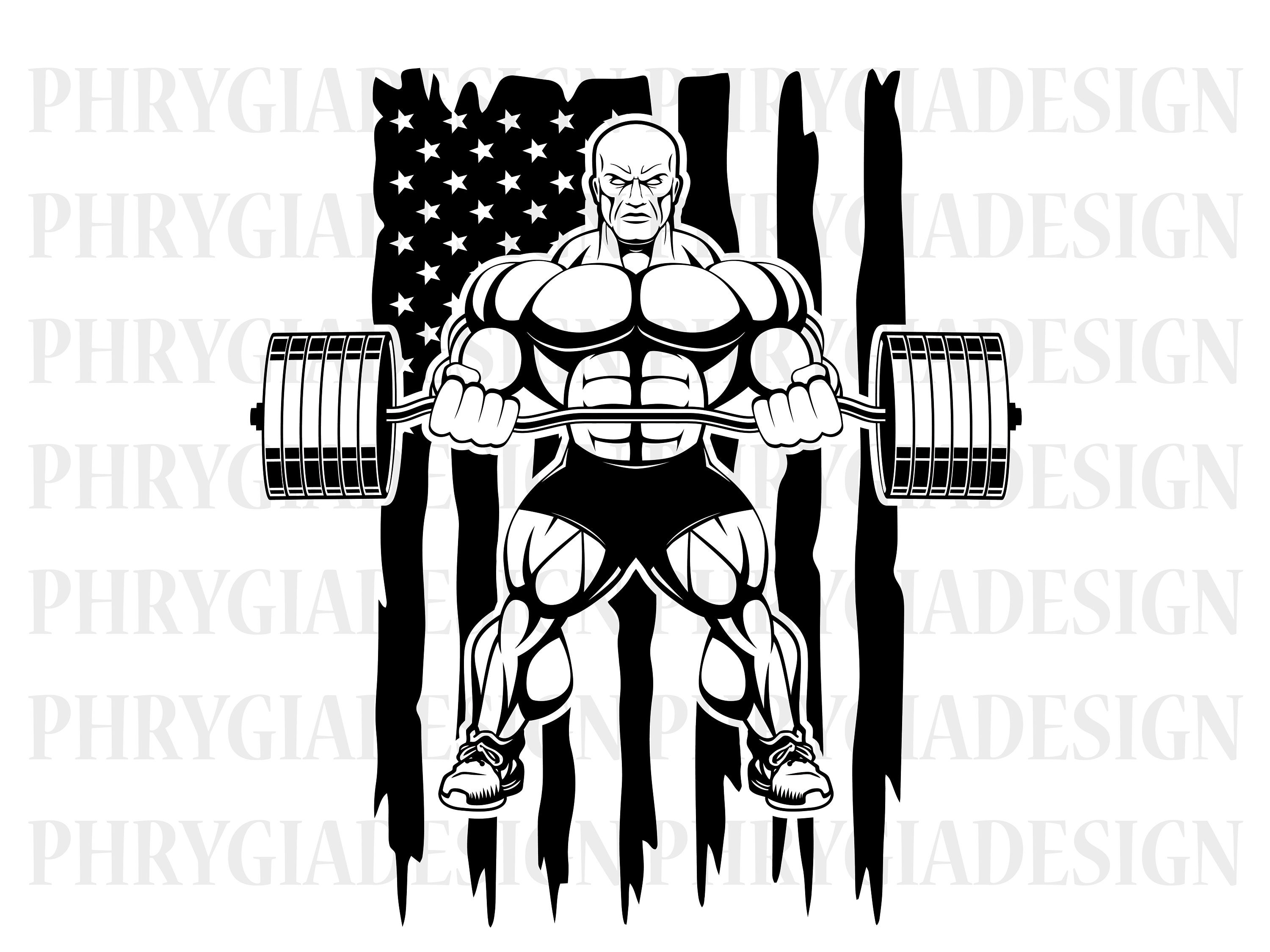 US Bodybuilder Svg , Body Builder Svg , Us Flag Svg , Bodybuilding Svg ...