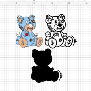 Beaten Teddy Bear Svg , Teddy Bear Svg , Teddy Bear Clipart , Teddy ...