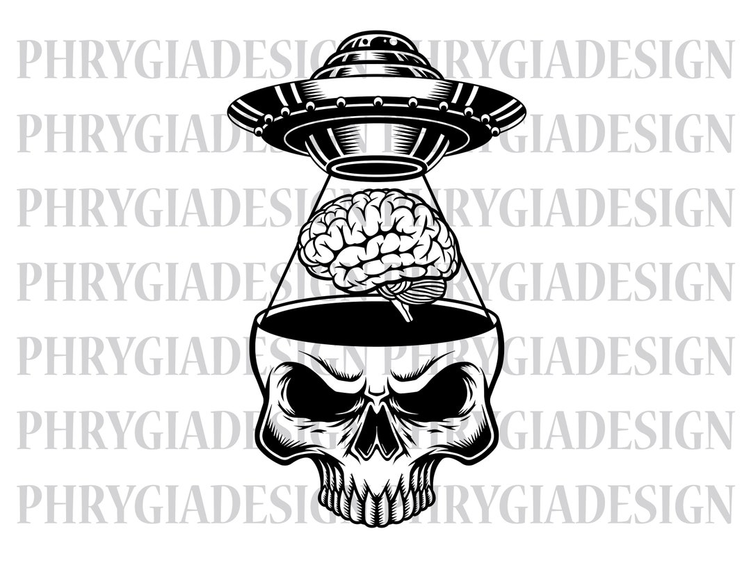 Skull With Brain Svg , Skeleton Svg , Skull Svg , Gothic Decal Shirt ...