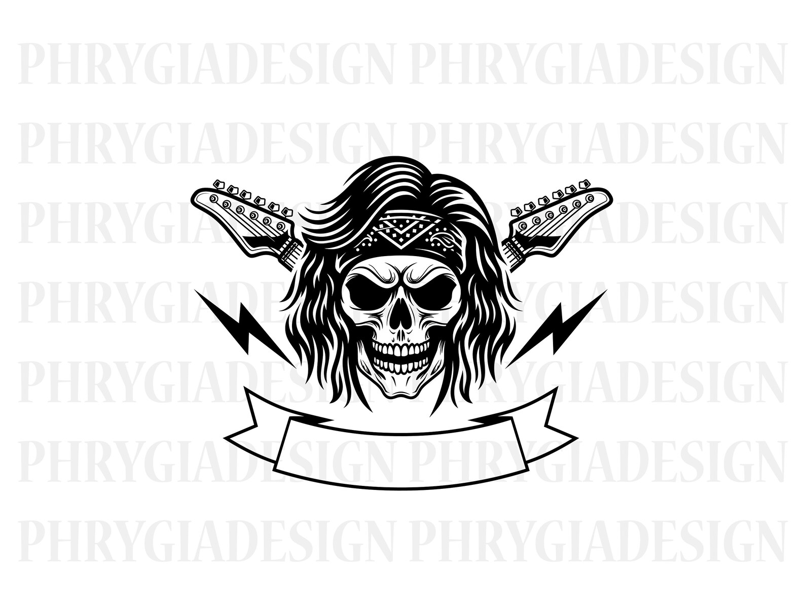 Rocker Skull Svg , Rock Hand Sign Svg , Rock and Roll Music Svg , Rock ...