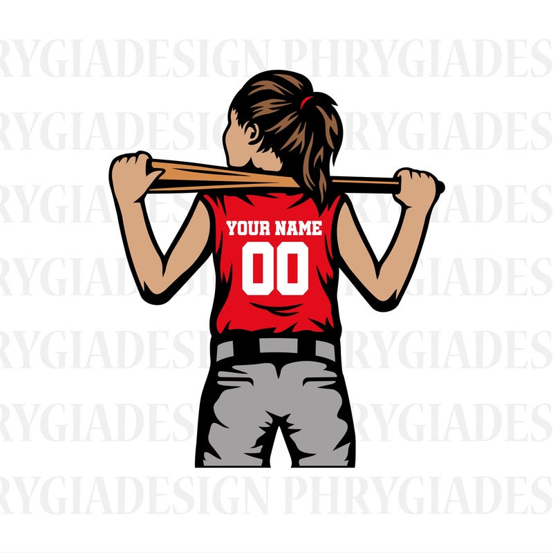Softball Player - Etsy