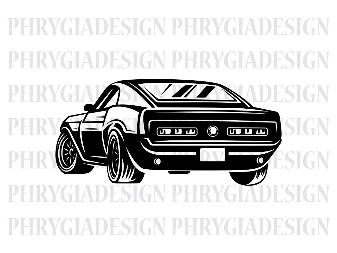 Muscle Car Svg , Muscle Car Clipart , Muscle Car Png , Retro Car Svg ...