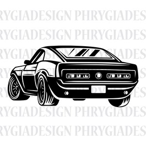 Muscle Car Svg , Muscle Car Clipart , Muscle Car Png , Retro Car Svg ...