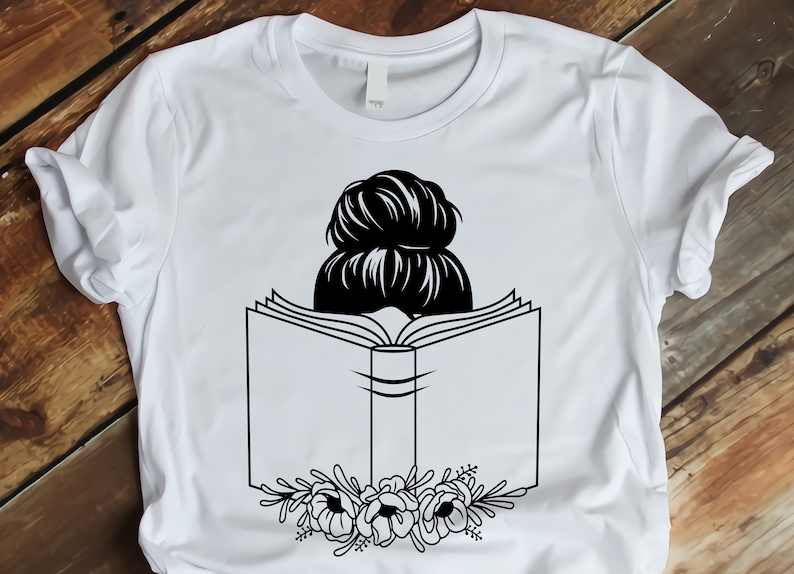 Reading Woman Svg , Floral Book Svg , Book With Flowers Svg , Book Svg ...