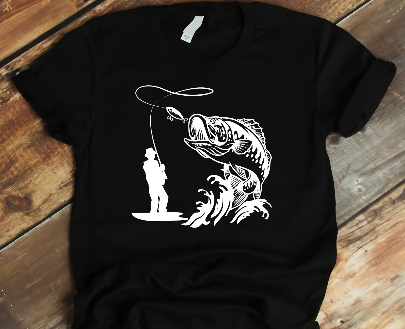 Fisherman Catching Fish Svg Png , Bass Fishing Svg , Bass Fish Svg ...