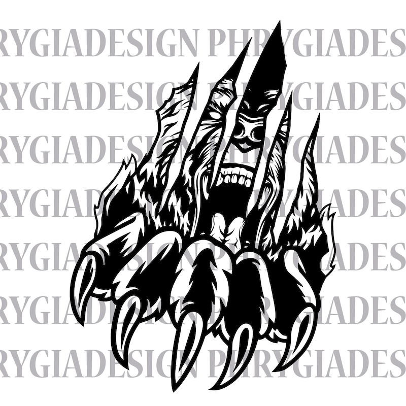 Bear Claw With Mountain - Etsy