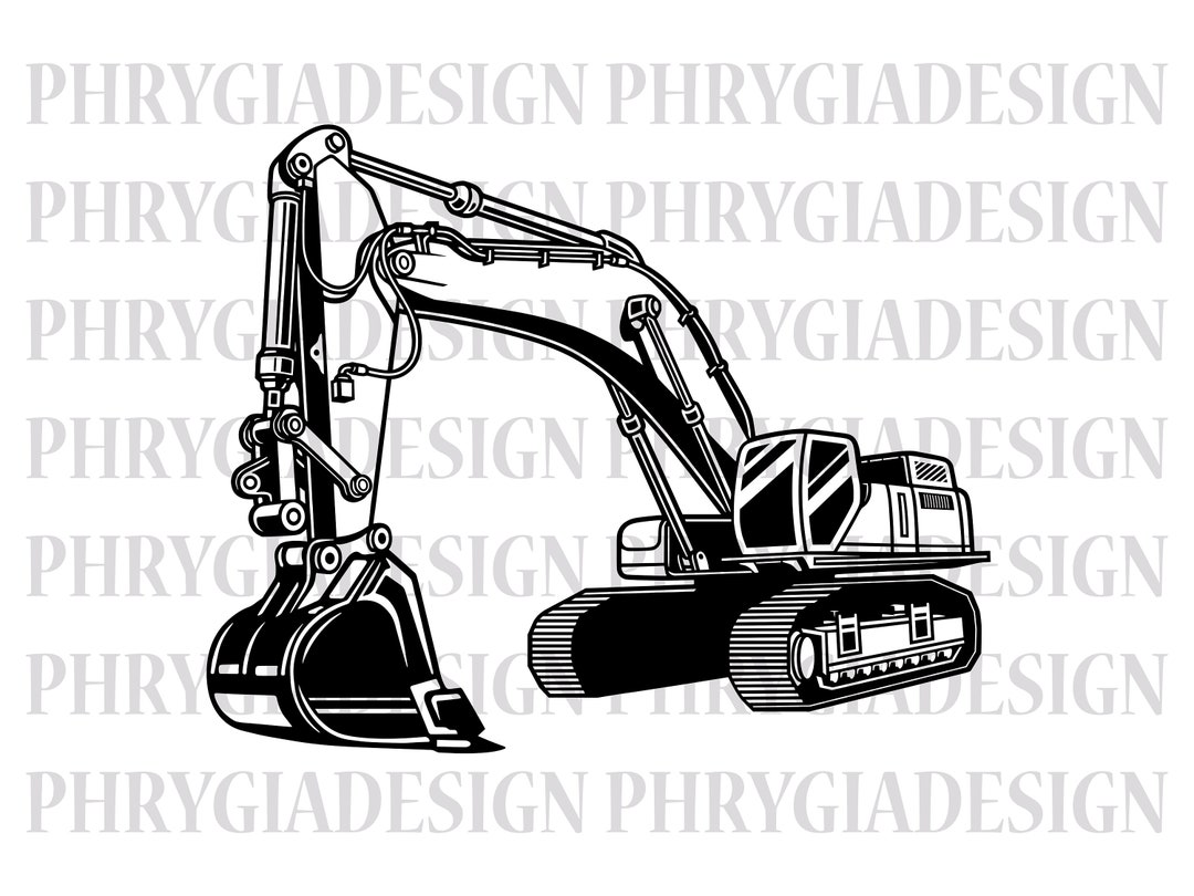 Excavator Svg Png , Heavy Equipment Svg , Excavator Clipart , Pipeliner ...