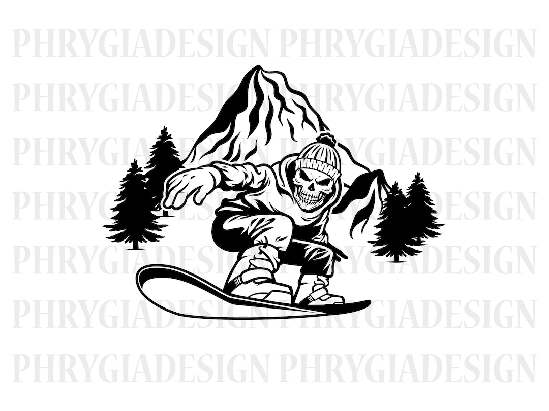 Snowboarder Skeleton Svg , Snowboarding Svg , Winter Snow Skiing Games ...