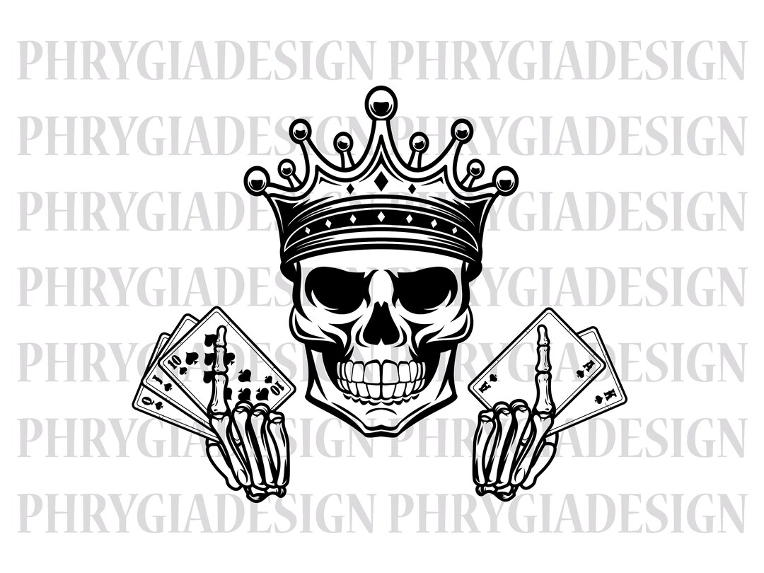 King of Poker Svg , Skull Gambler Svg , Royal Flush Svg , Poker Cards ...