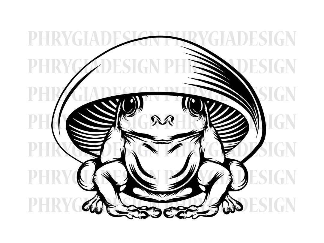 Mushroom Frog Svg Png , Frog With Mushroom Svg , Frog Svg , Mushroom ...