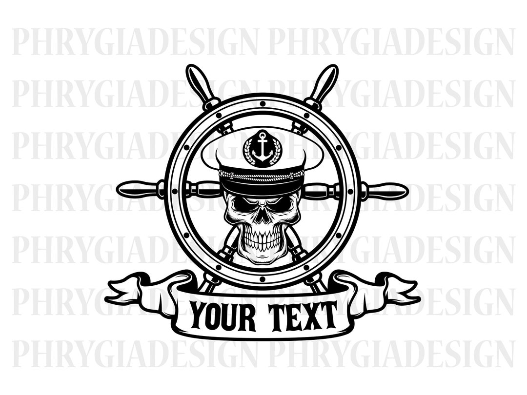 Skull Boat Captain Svg , Skull Captain Svg , Yacht Cruise Ship Ocean ...