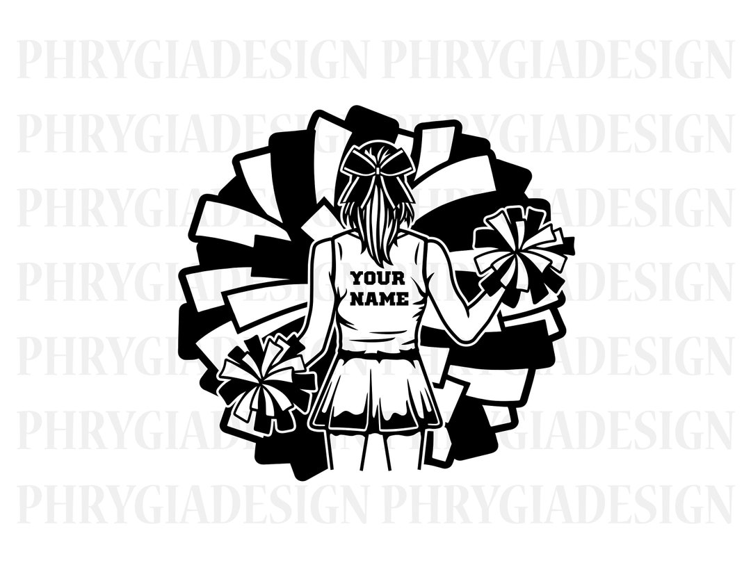 Personalized Name , Cheerleader Name Svg , Cheerleader Svg , Cheer ...