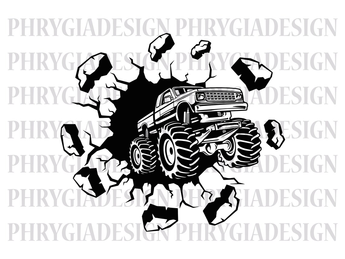Smashing Monster Truck Svg , Muscle Car Svg , Monster Truck Svg Png ...