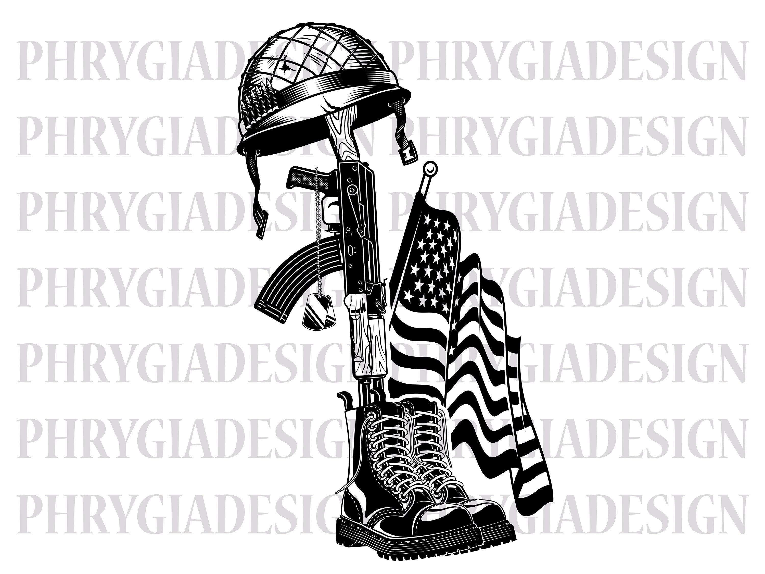 Sticking Out Of Wwii Soldier With Rifle Boots Helmet