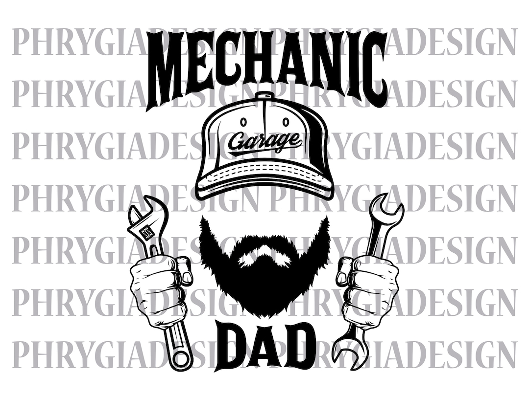 Mechanic Beard Dad Svg , Dadlife Clipart , Dad Life Shirt Svg ...
